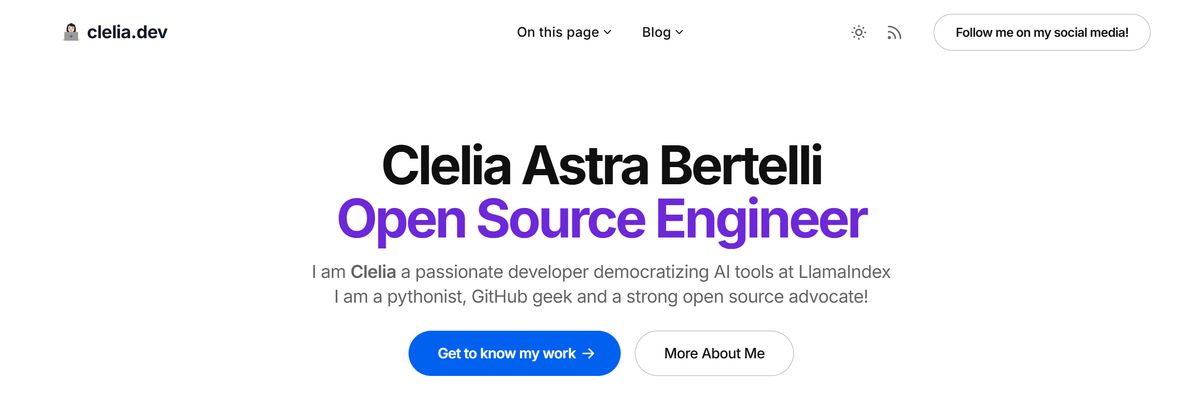 Clelia Astra Bertelli — Open Source Engineer and passionate AI developer
